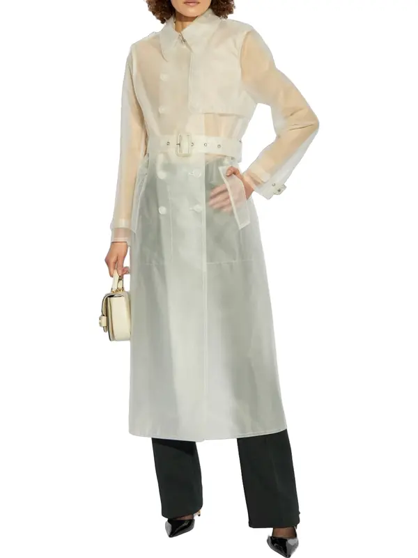 TOM FORD Transparent Belted Trench Coat - White