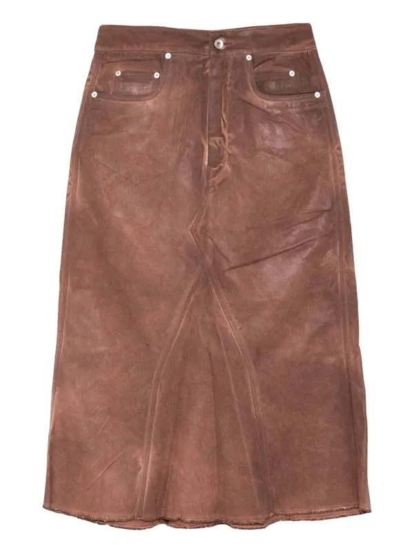Rick Owens Denim Skirt - Neutrals