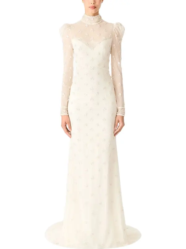 Jenny Packham Tabitha Embellished Gown - Neutrals