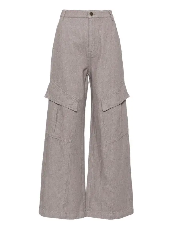 TOUT A COUP Wide-leg Cargo Pants - Grey