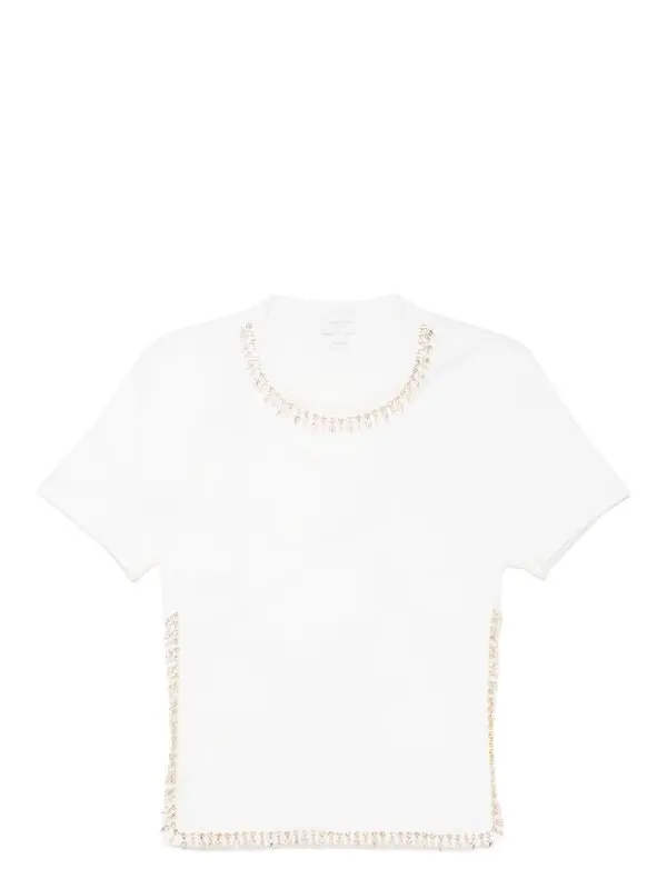 Giambattista Valli Crystal-embellished T-shirt - White