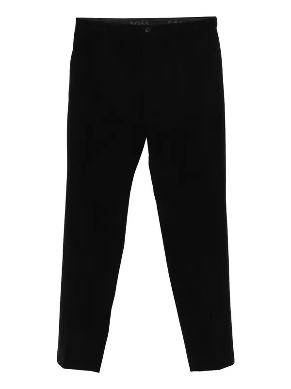 BOSS Slim-cut Corduroy Trousers - Black