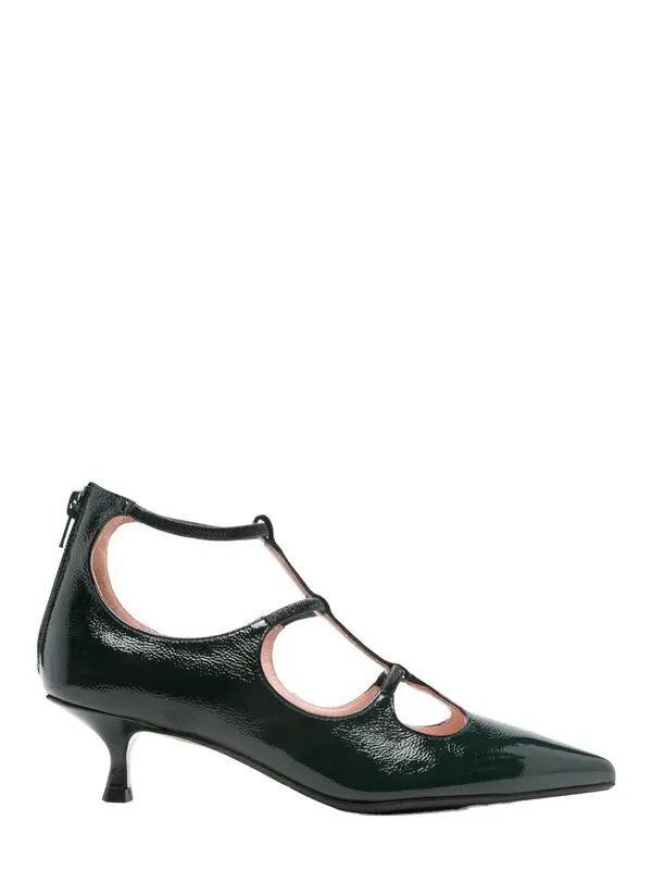 ANNA F. 55mm Patent-leather Pumps - Green