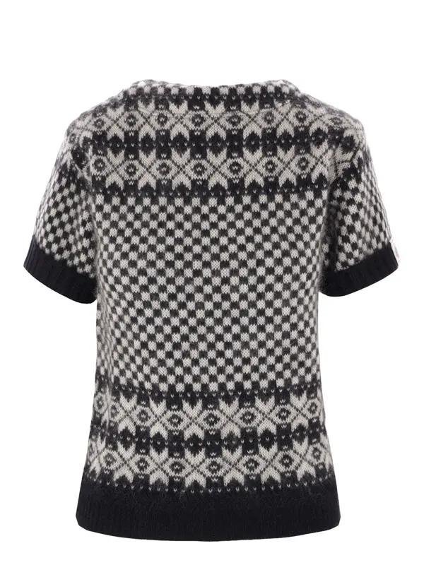 Bally Checked Knit Top - Black