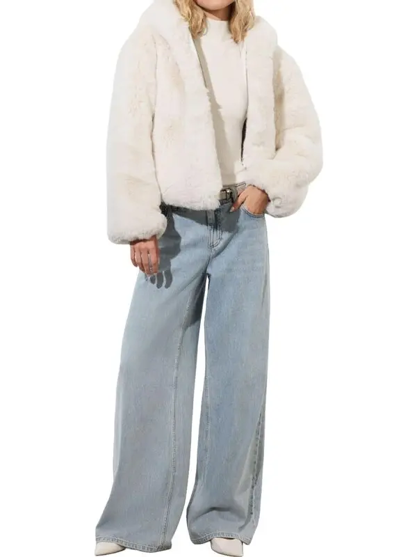 Alice + Olivia Rowe Faux-fur Jacket - Neutrals