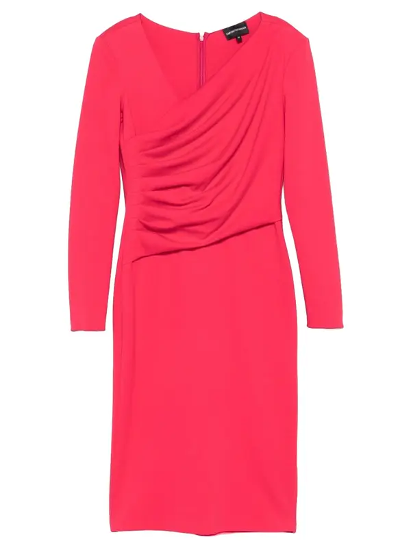 Emporio Armani Pleated Mini Dress - Pink