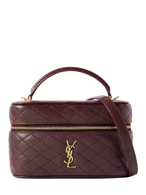 Saint Laurent Gaby Vanity Shoulder Bag - Burgundy