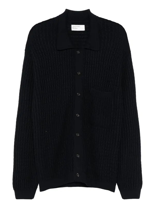 Universal Works Classic-collar Cardigan - Blue