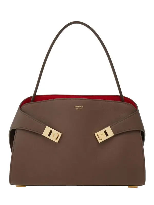 FERRAGAMO Small Hug Shoulder Bag - Neutrals