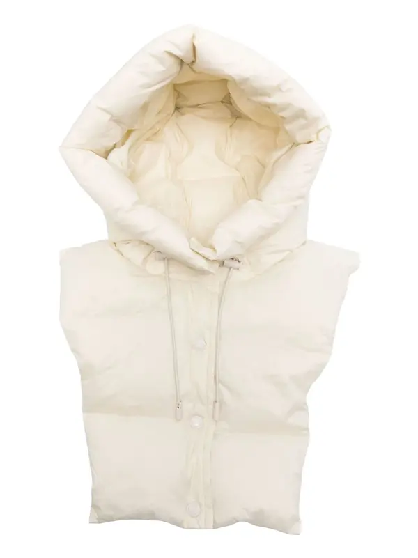 YVES SALOMON Padded Hooded Bib - Neutrals