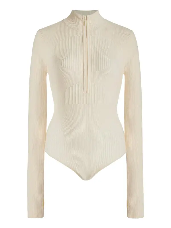 Cordova Butte Wool Ski Bodysuit - Ivory