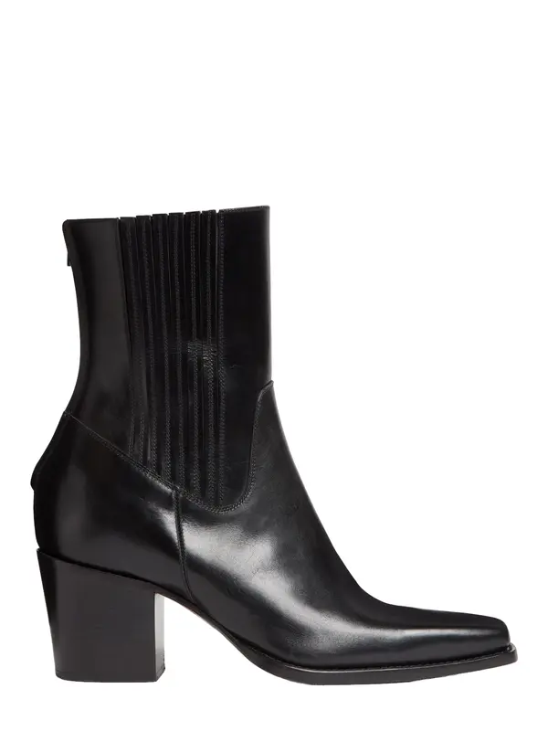 Dsquared2 Zip-up Leather Boots - Black
