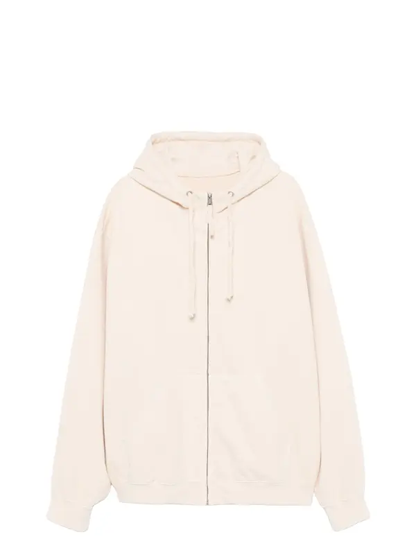 MAISON MARGIELA Embroidered Logo Hoodie - Neutrals