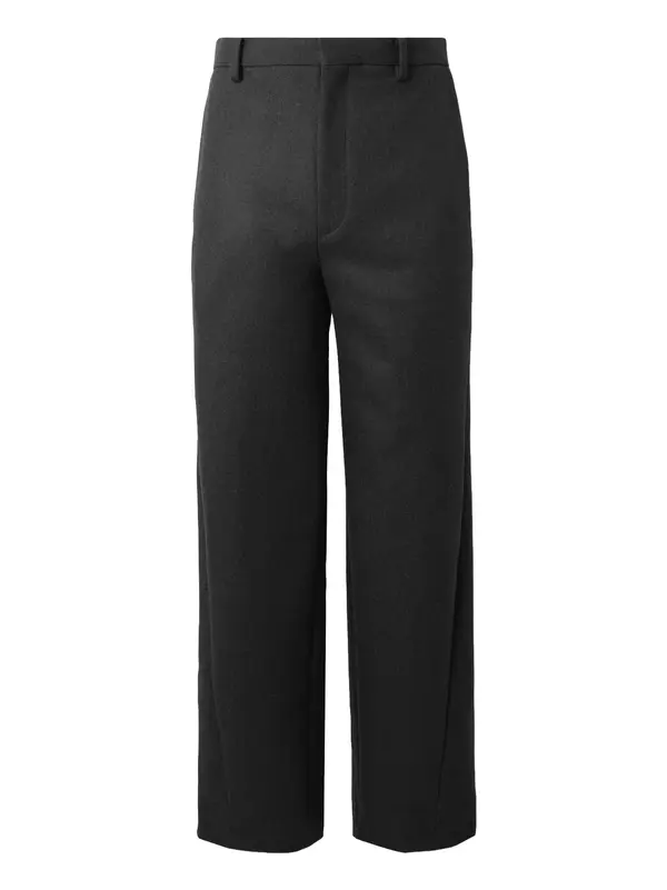 Auralee Straight-leg Super 130s Wool-twill Suit Trousers - Gray
