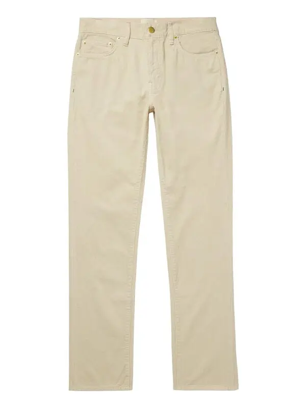Sid Mashburn Slim-fit Straight-leg Cotton-corduroy Trousers - Neutrals