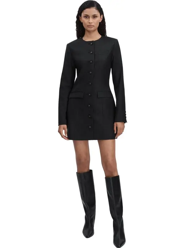 Anna Quan Eva Wool Mini Dress - Black