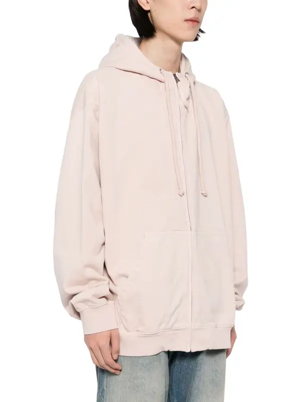 MAISON MARGIELA Logo-embroidered Hoodie - Pink
