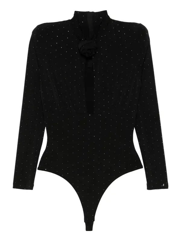NISSA Embellished Bodysuit - Black