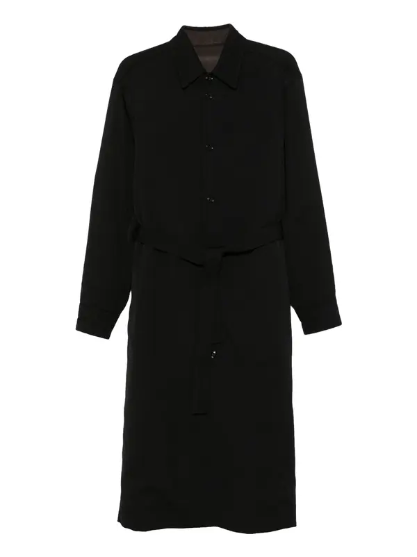 LEMAIRE Twill Weave Dress Coat - Black