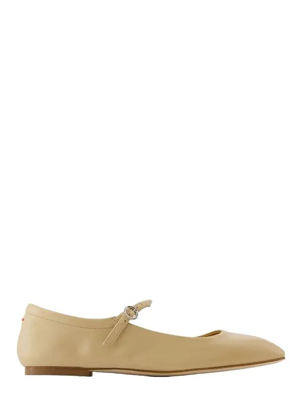AeydĒ Leather Ballerina Shoes - Neutrals