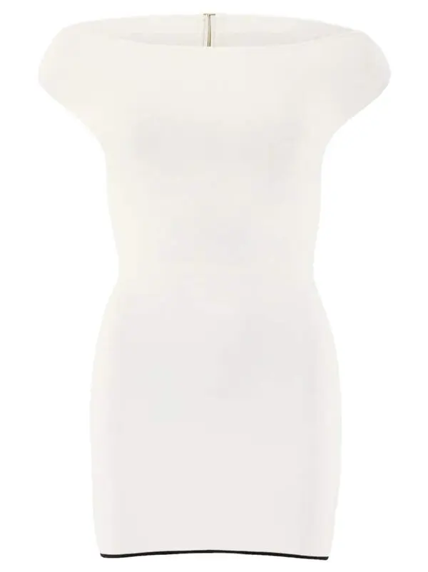 Jacquemus La Mini Robe Maille Noiva Dress - White