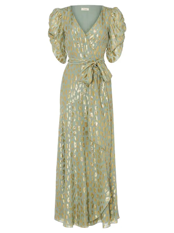 TEMPERLEY LONDON Kyra Maxi Wrap Dress - Green
