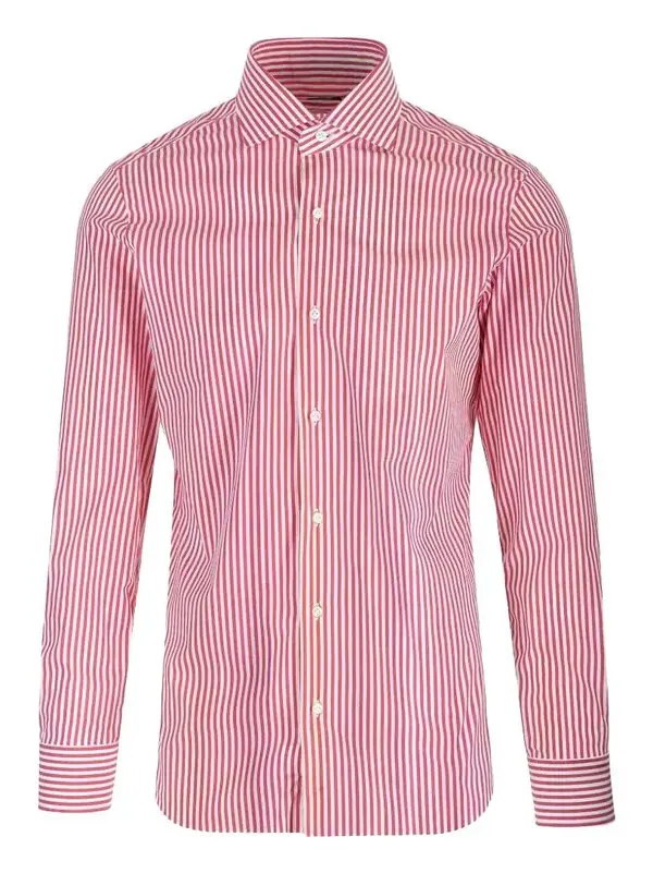 BARBA NAPOLI Striped Shirt - White