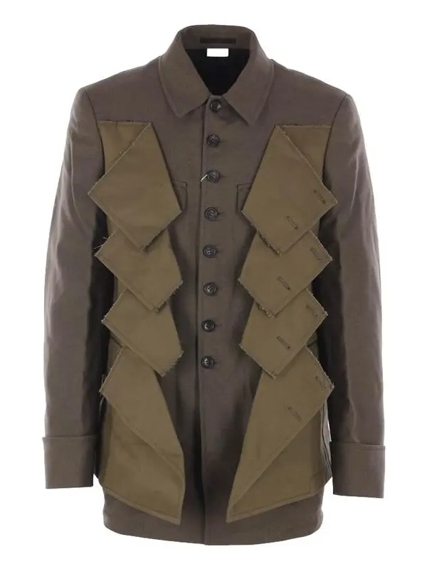 Comme Des Garçons Single-breasted Jacket - Brown