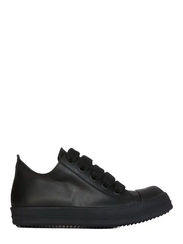 Rick Owens Lido Jumbo Laced Low Top Sneakers - Black
