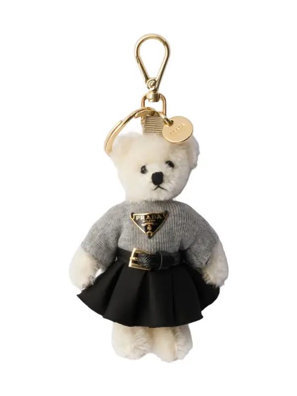 Prada Teddy Bag Charm - White