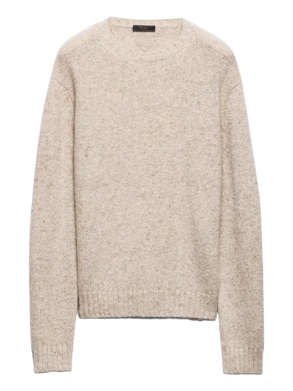 Prada Cashmere Crew-neck Sweater - Desert Beige