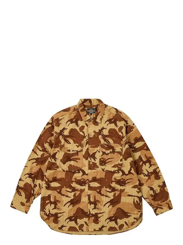 PALACE X Beams Plus Work Shirt - Beige Tattersole Camo