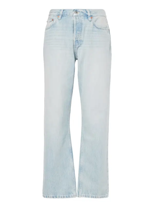 RE/DONE Easy Straight Cropped Jeans - Blue