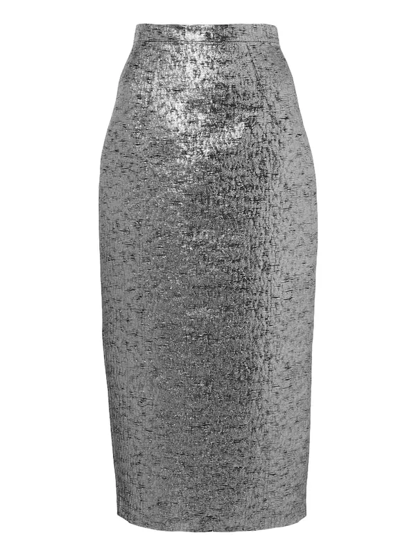 EMILIA WICKSTEAD Lorelei Pencil Skirt - Silver
