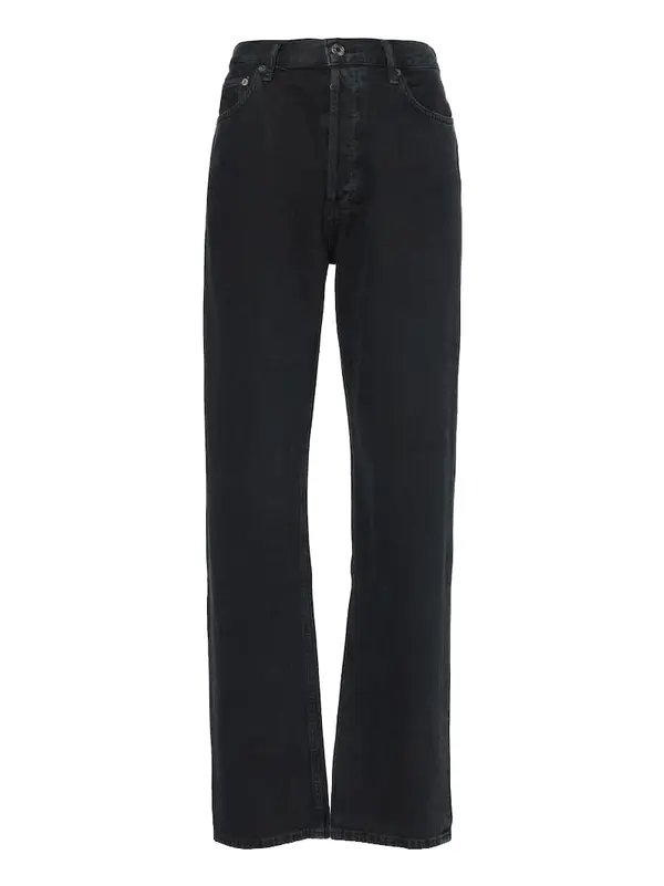 AGOLDE 90s Pinch Waist Long Straight Jeans - Black