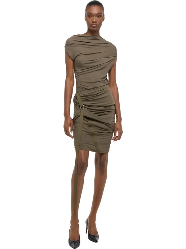 Helmut Lang Wind Draped Skirt - Olive