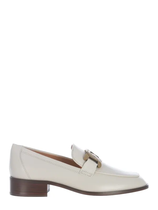 TOD'S Leather Loafers - White