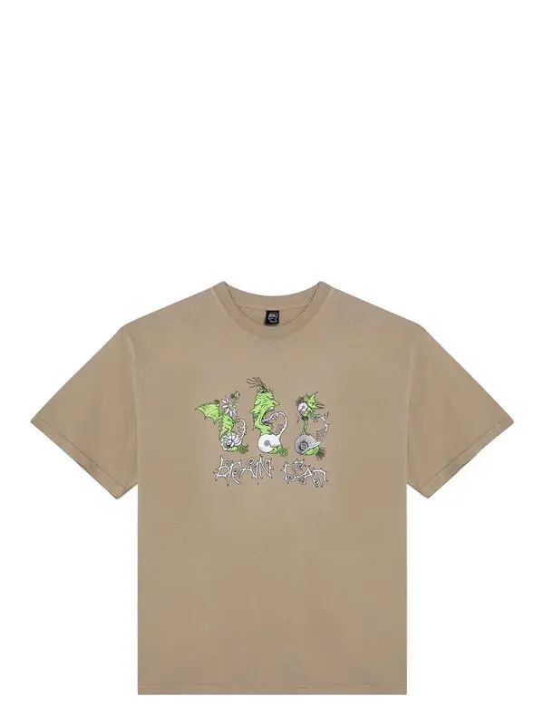 BRAIN DEAD Cotton T Shirt With Print - Beige