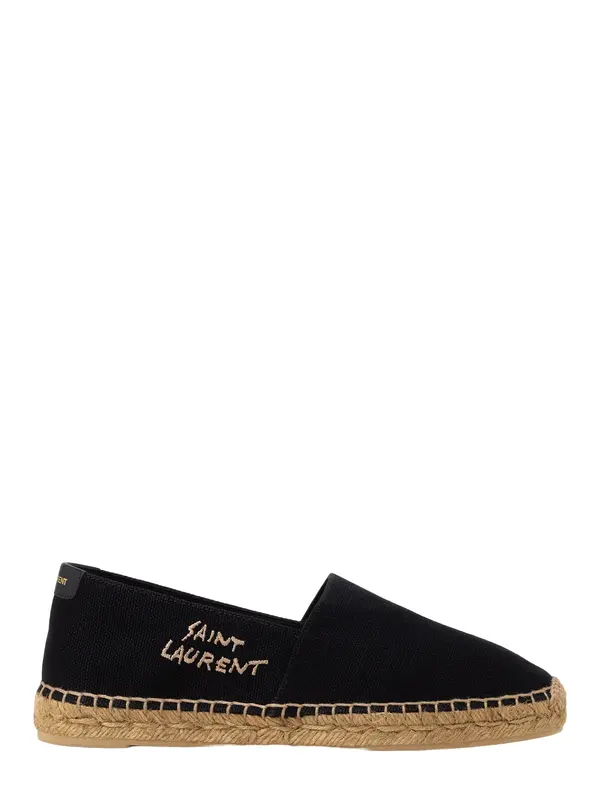 Saint Laurent Logo Espadrilles - Black