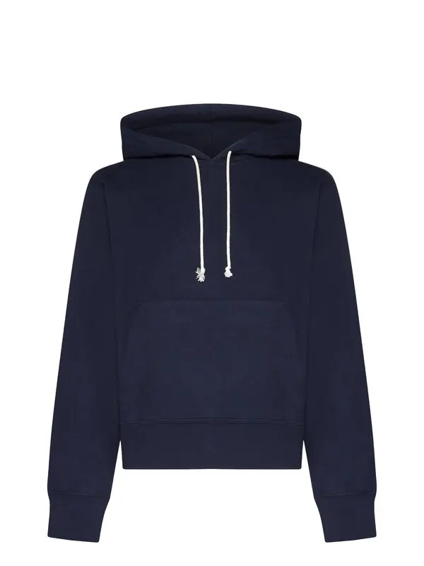 Saint Laurent Cotton Hooded Sweatshirt - Blue