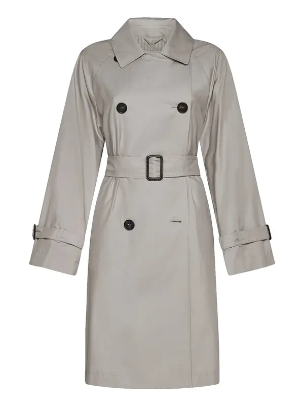 Max Mara Blend Cotton Trench Coat - Beige