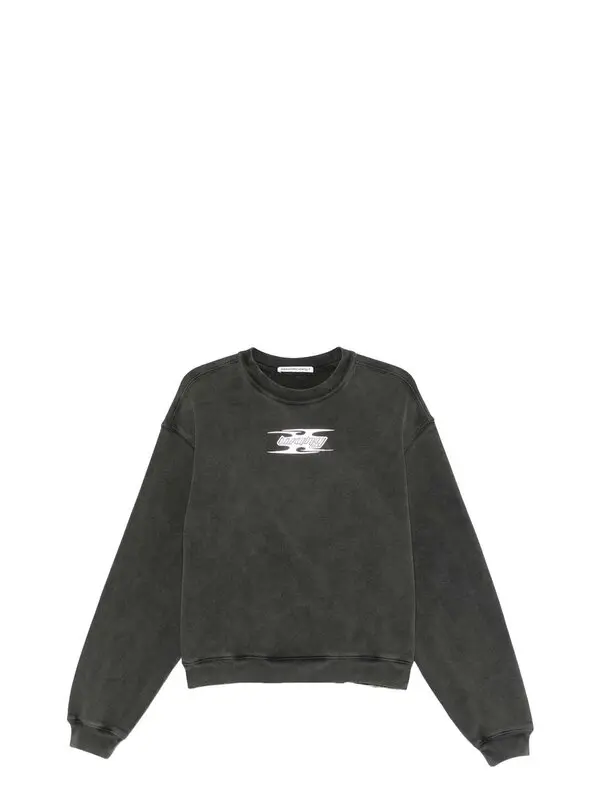 Alexander Wang Blade Logo Crewneck Sweatshirt - Washed Cedar