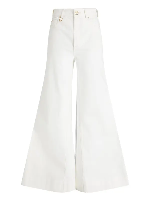 Zimmermann High-rise Wide-leg Jeans - White