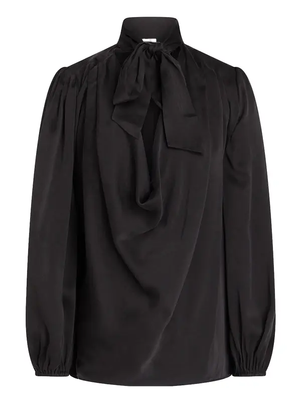 Zimmermann Pussy-bow Silk Blouse - Black