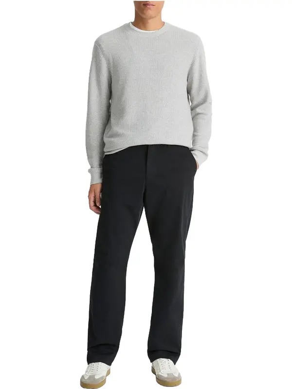 Vince Louie Relaxed Stretch-cotton Pant - Black