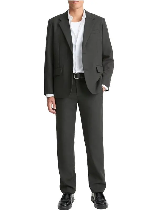 Vince Italian Virgin Wool Single-breasted Blazer - Black