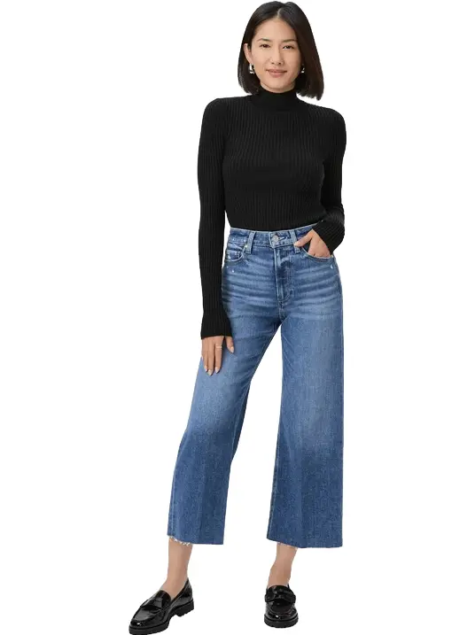 Paige Anessa Wide Leg Jean - Denim