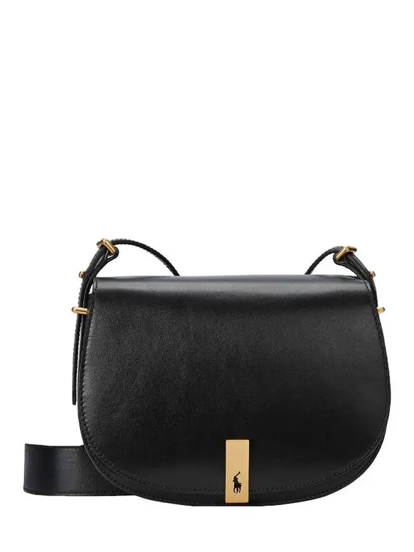 Polo Ralph Lauren Id Leather Saddle Bag - Black