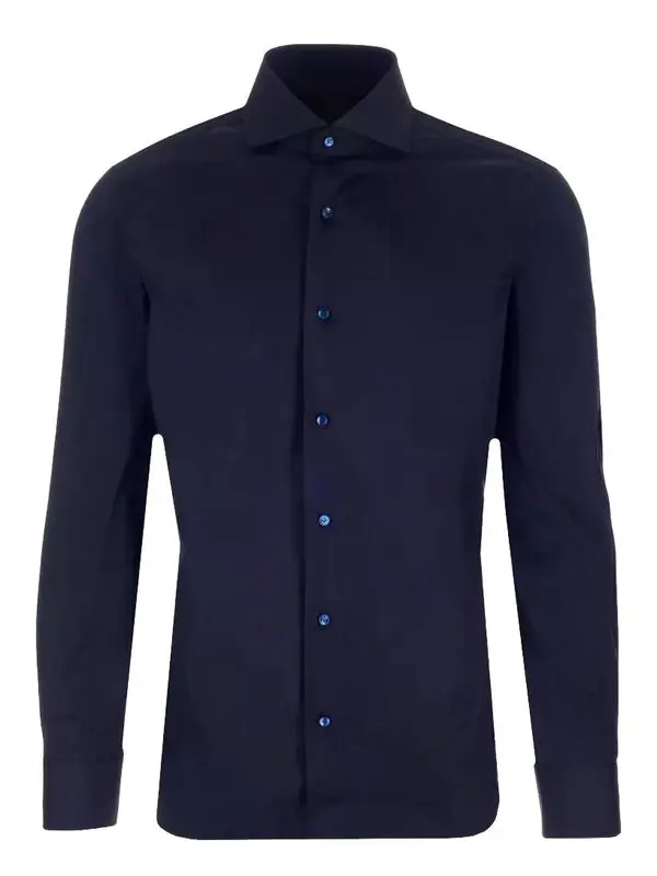 BARBA NAPOLI Spread-collar Shirt - Blue