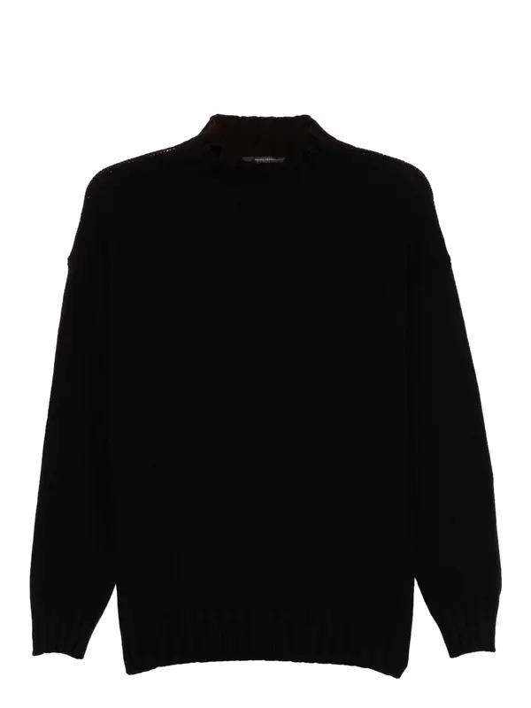 Tagliatore Two-tone Sweater - Black